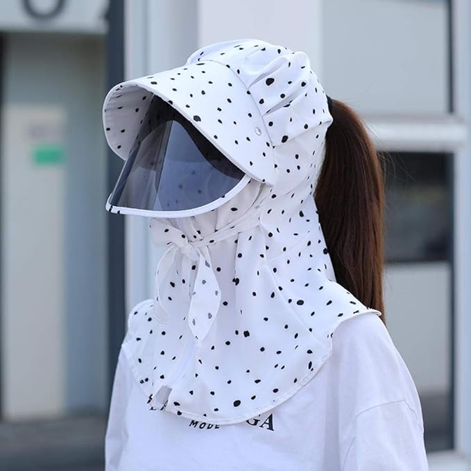 Shade hat female summer Korean version of the sunscreen mask anti-UV ...