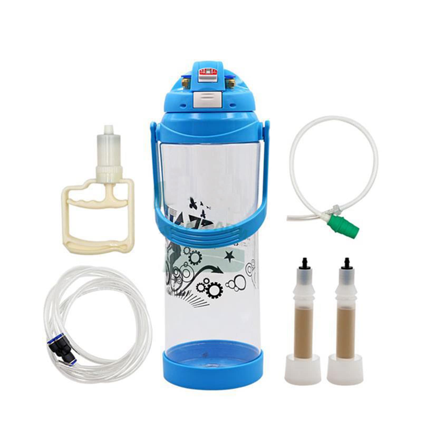 Buy 3L Manual Milking Machine Portable Plastic Double Head Vacuum Pump Milker for Farm Sheep ...