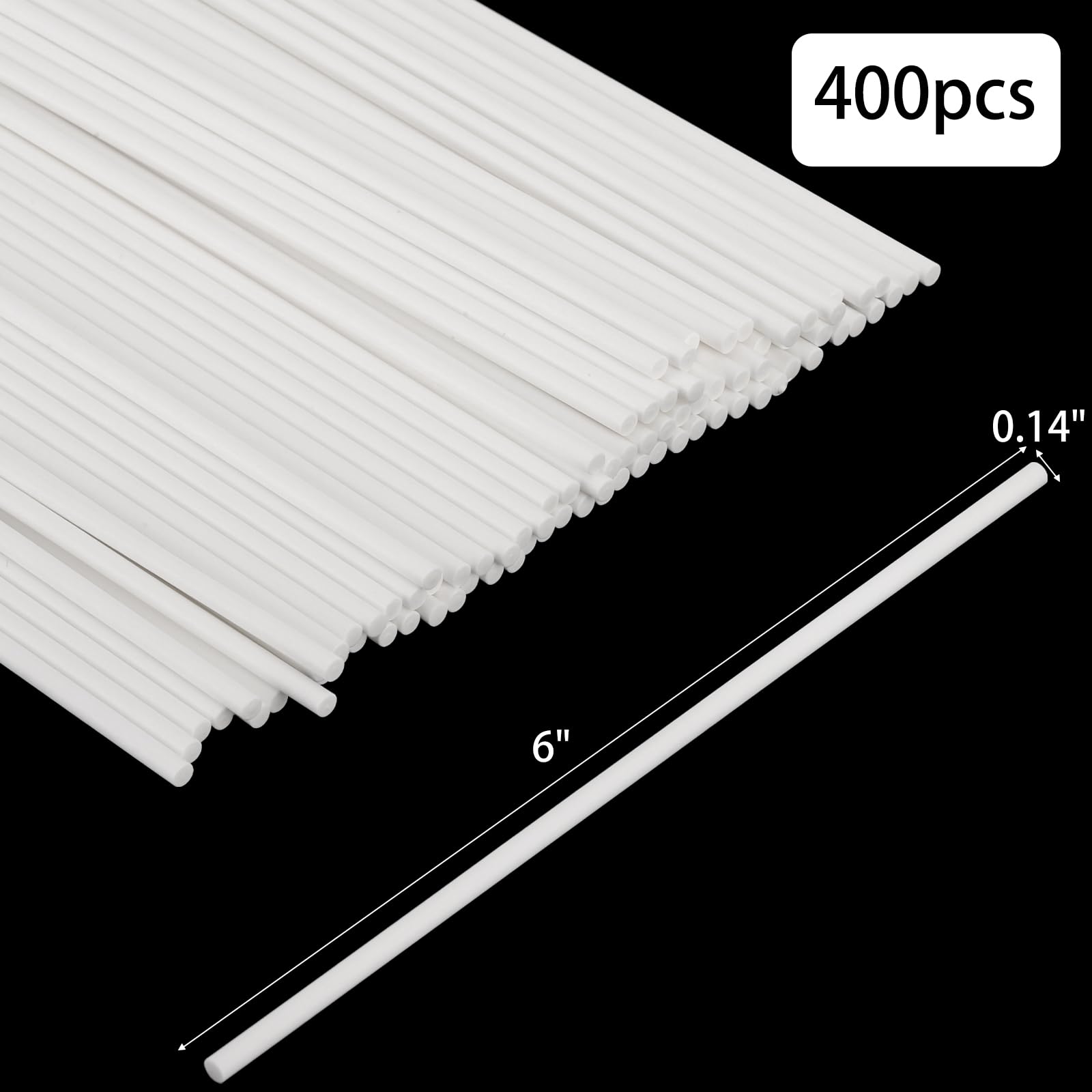 Snapklik.com : 400Pcs 6 Inch White Paper Lollipop Sticks, Paper Sucker ...