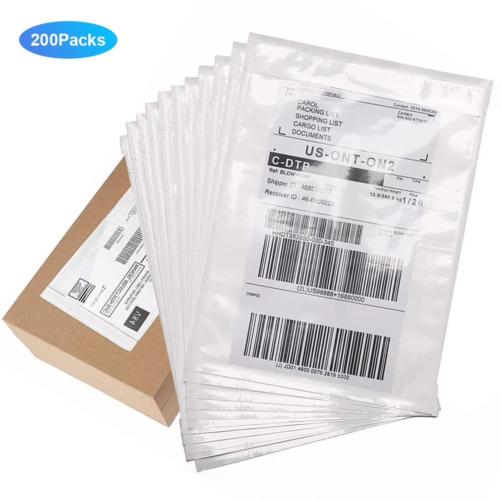 Snapklik.com : BESTEASY Packing List Pouches, Clear Adhesive Top ...
