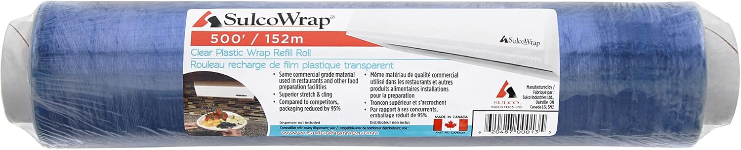 SulcoWrap - Premium Plastic Wrap Refill, 500 ft : Amazon.ca: Health ...