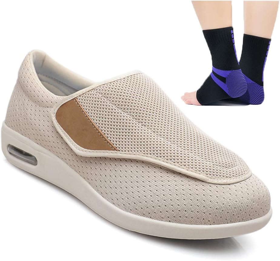 Aocase Diabetic Shoes for Swollen Feet Elder Shoes Men Women Swollen ...