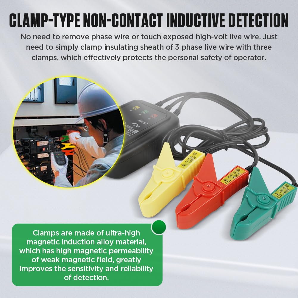 Snapklik.com : Phase Rotation Meter Non-contact 3 Phase Rotation Meter ...