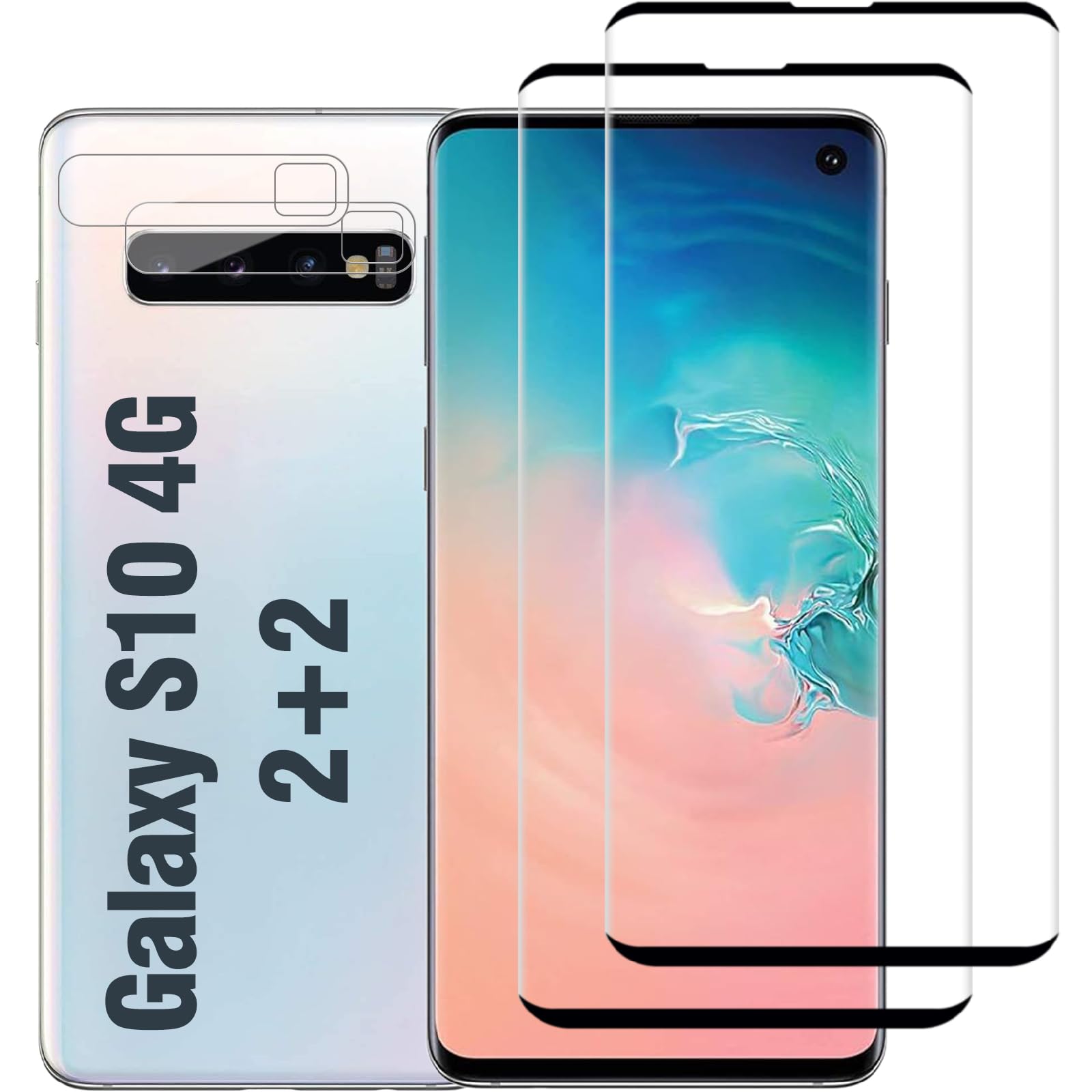 Amazon.com: GUMANY [2+2 Pack] Galaxy S10 Screen Protector with Camera ...