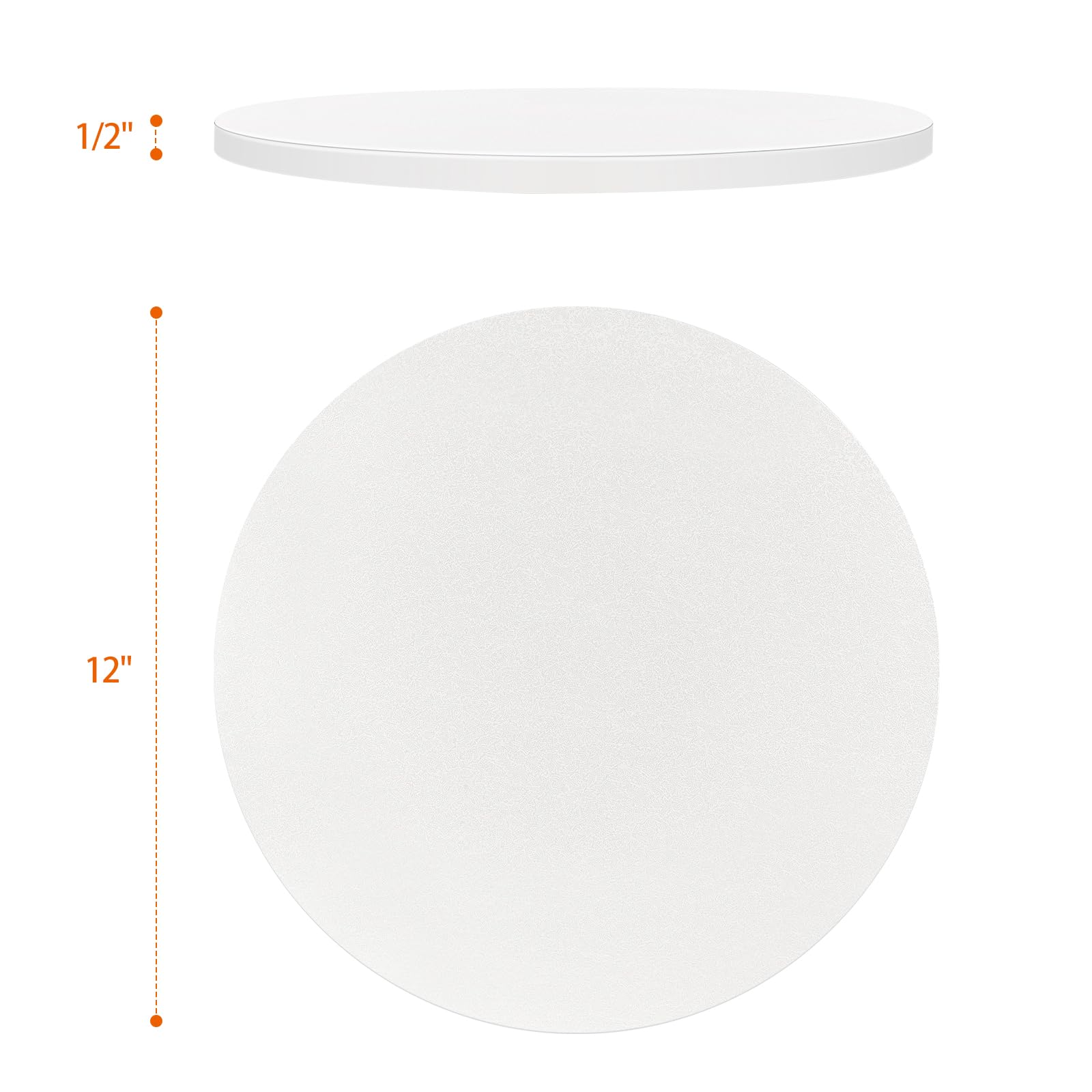 Snapklik.com : 8PCS Cake Boards 12 Inch Round 1/2" Thick Cake Drums ...