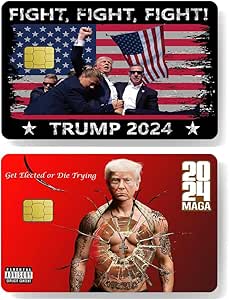 Amazon.com : Enttgo 2PCS Trump 2024 Debit & Credit Card Skins, Funny ...