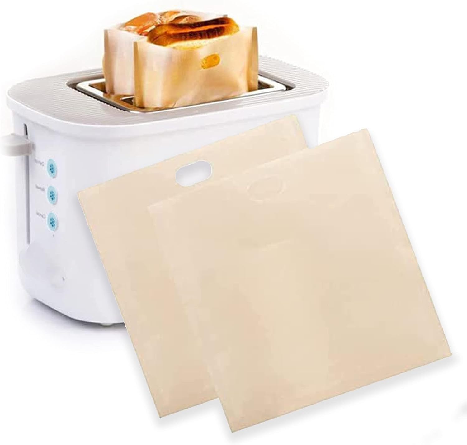 J K ZONE Reusable Toaster Bags Sandwich Maker Bags Non Stick Toasted ...