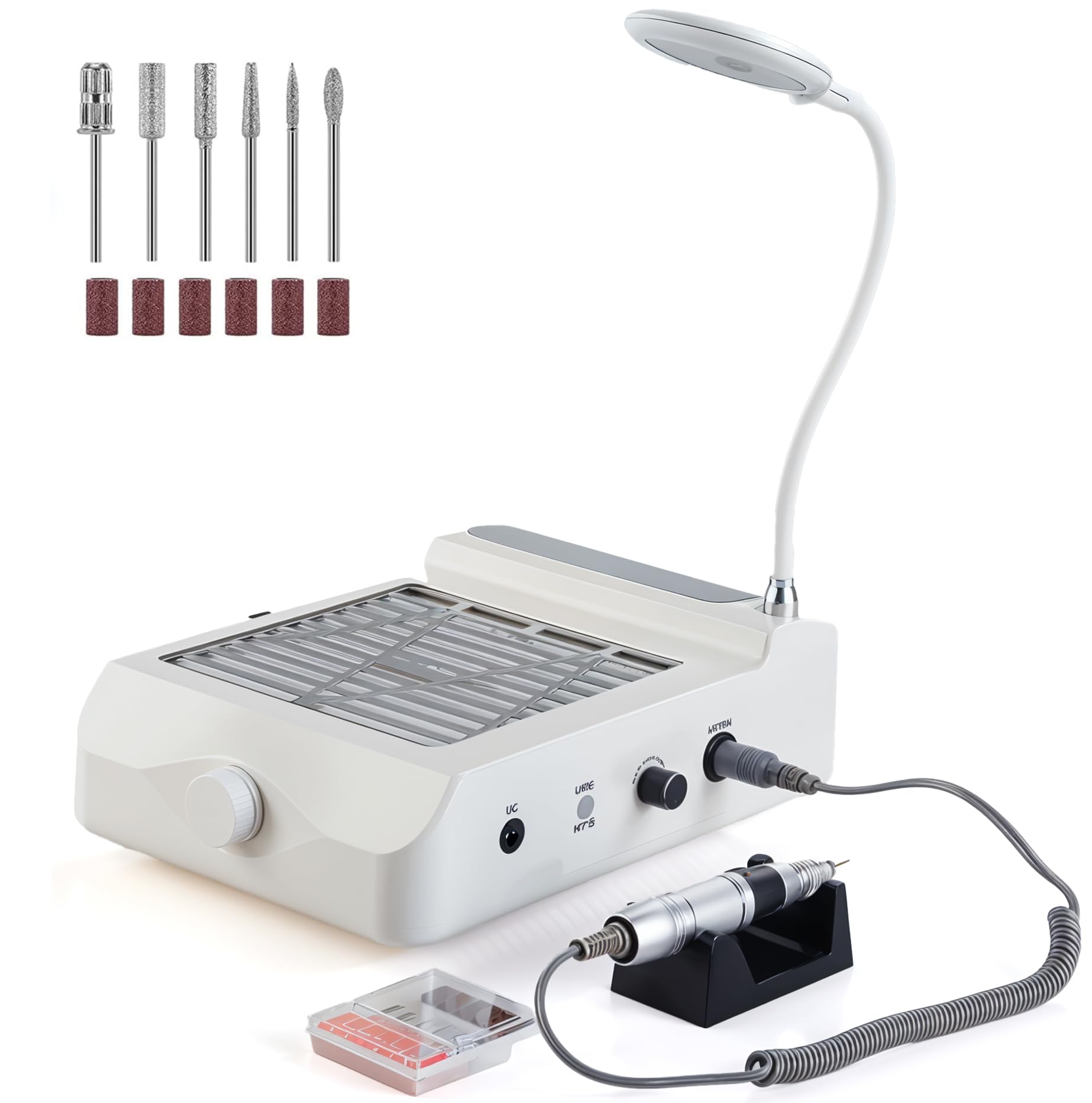 Amazon.com: Nail Dust Collector with Light - 4 in 1 Professional Nail ...