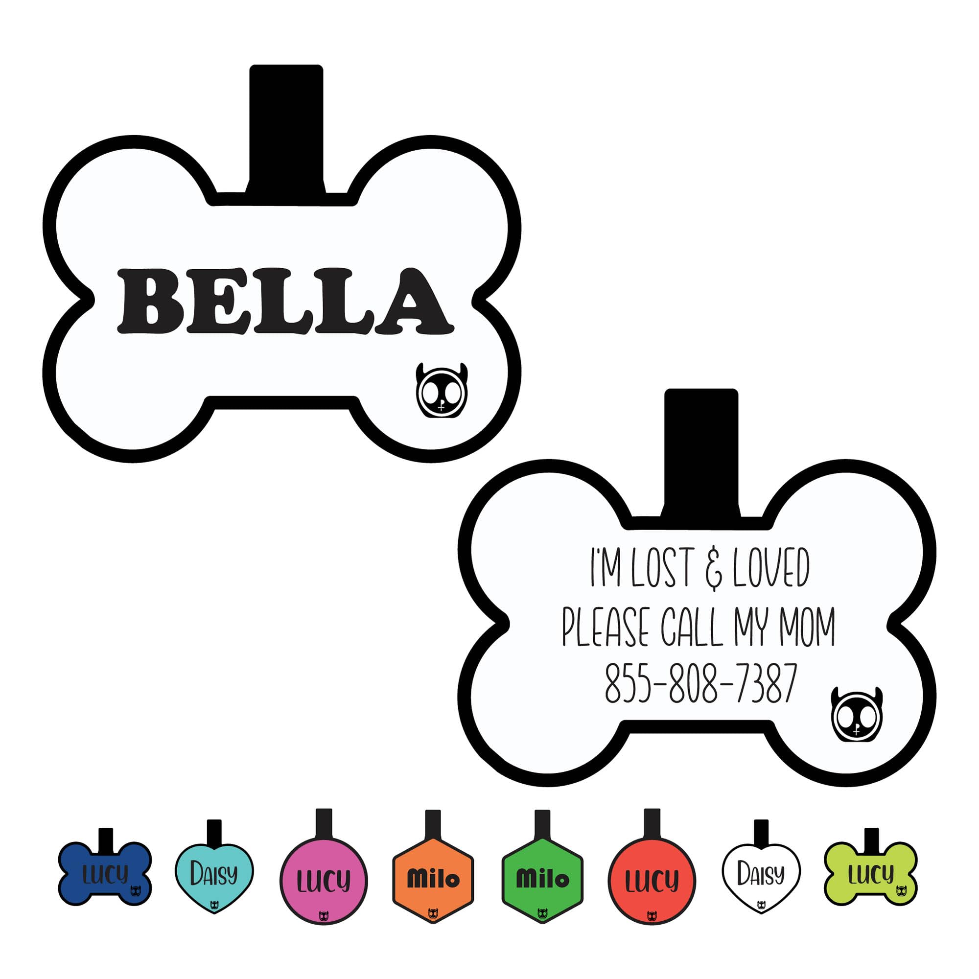 Amazon.com: Silicone Silent Dog Tag Personalized with 5 Lines of Custom ...