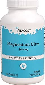 Amazon.com: Vitacost Magnesio Ultra - 300 mg - 180 Cápsulas : Salud y Hogar