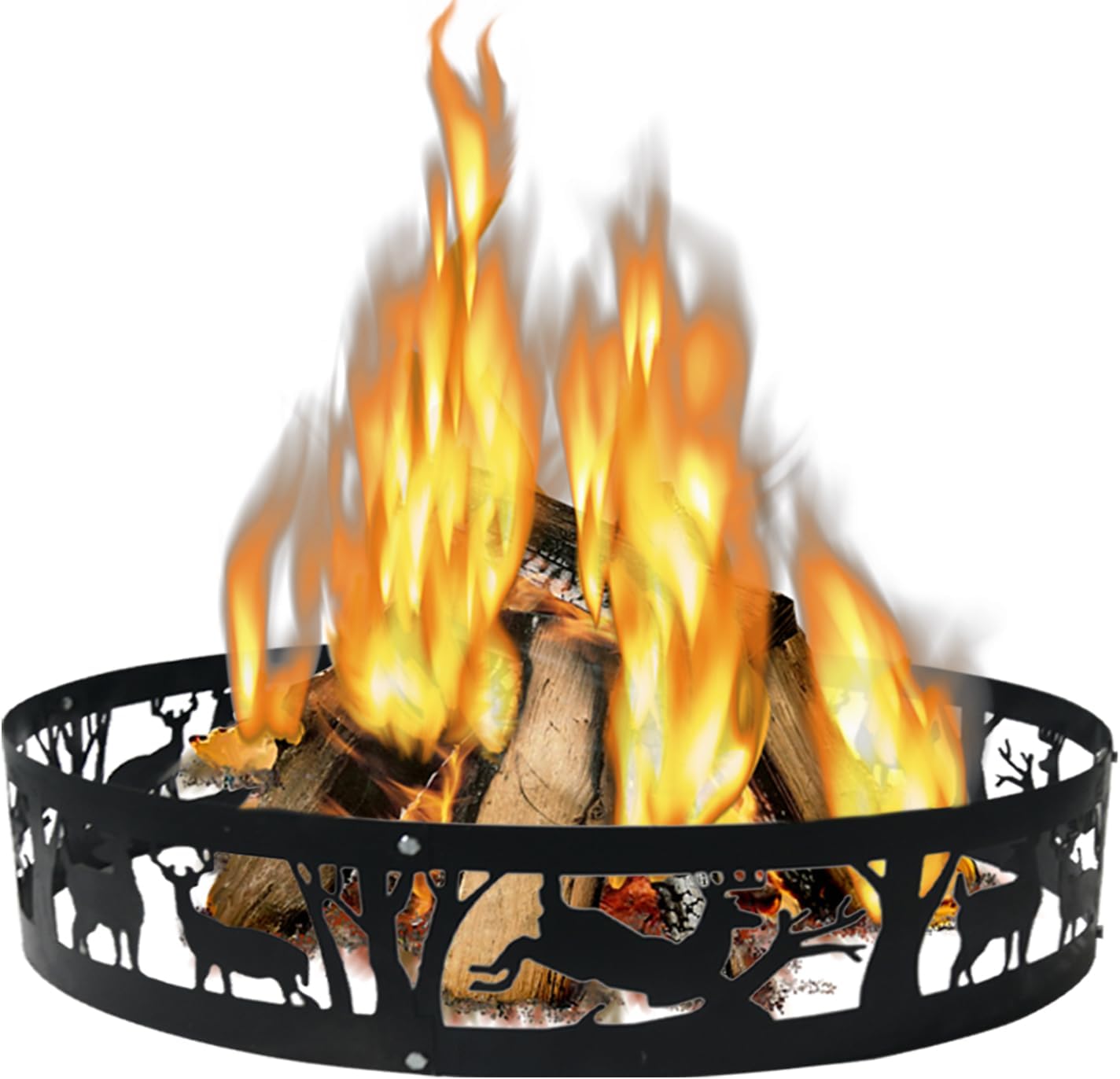 Amazon.com: PGL Fire Pit Ring,Heavy-Duty Steel Fire Ring, Fire Ring for ...