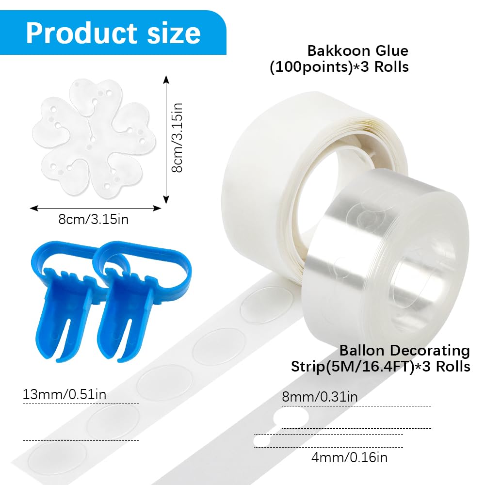 Snapklik.com : Balloon Arch Kit Balloon Arch Strip Balloon Clips For ...