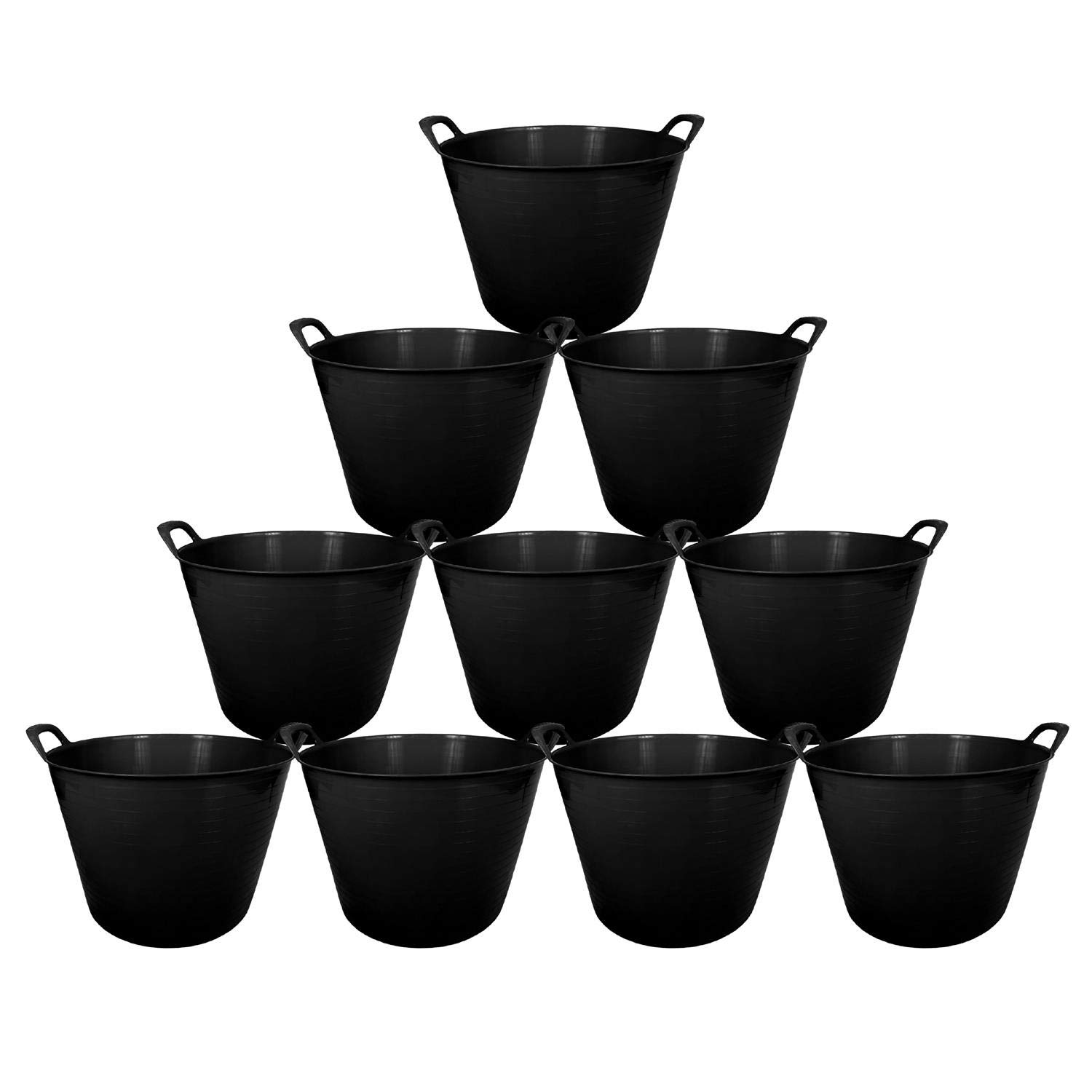 42L 42 Litre Large Eco-Friendly Recycled Flexi Tub - Black - Multi ...