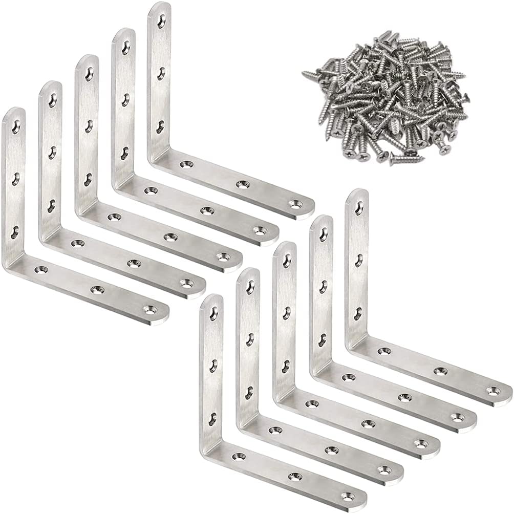 Amazon.com: 14 Pack L Bracket Corner Braces 2.5 Inch Stainless Steel ...