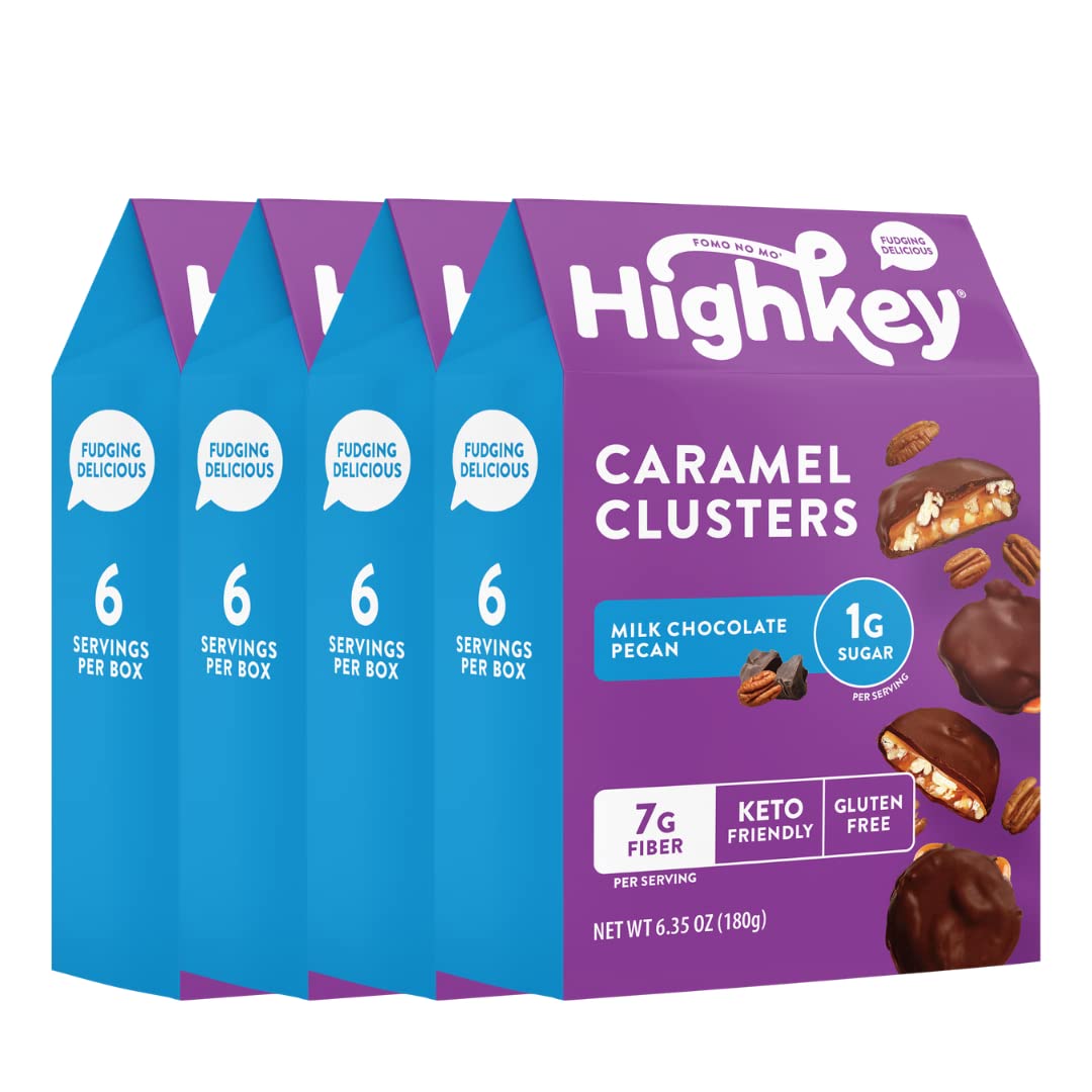 Amazon.com: HighKey Low Carb Chocolate Bars - 4Pack 6 Pcs - Keto ...