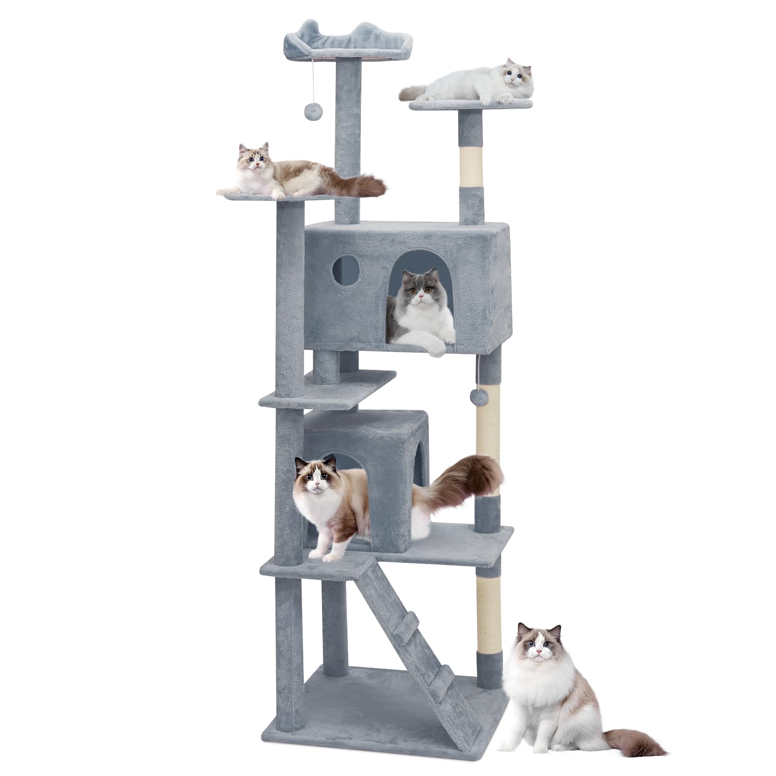 Amazon.com : Magshion 77 Inch Cat Tree Tower for Indoor Cats, Cat Condo ...