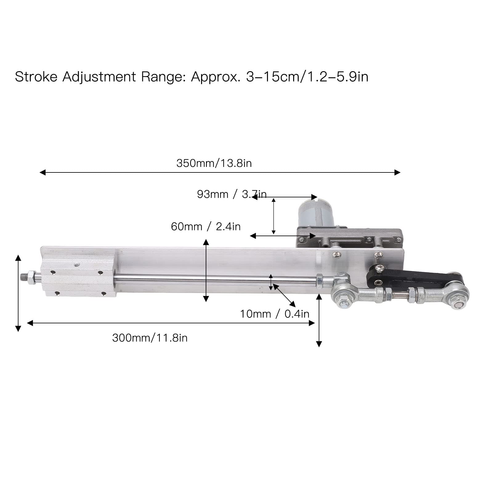 Snapklik.com : Reciprocating Linear Actuator, 12V Stroke 1.2 To 6 ...