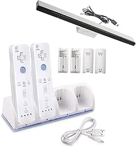 Amazon.com: Xahpower Juego de accesorios para Wii, 1 paquete de barra ...