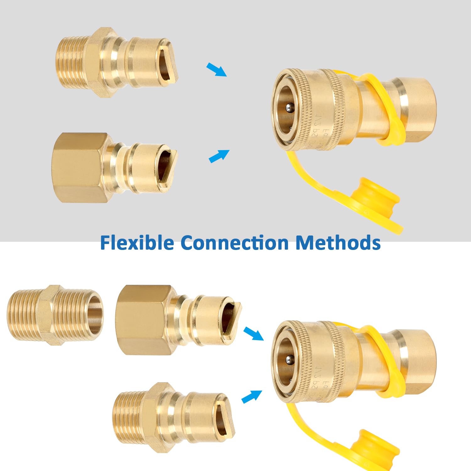 Snapklik.com : ATKKE 1/2" QDD LP Natural Gas Quick Connect Fittings Kit ...