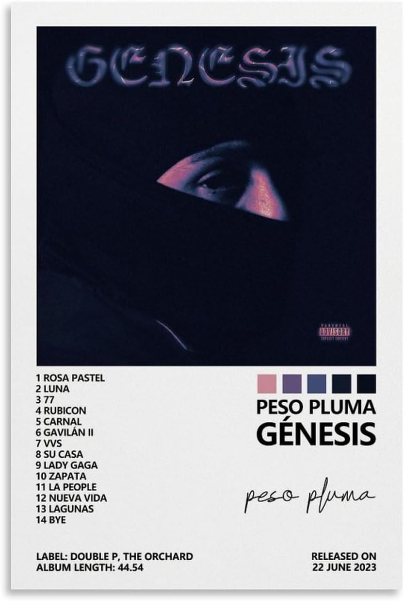 Amazon.com: Shiwa Peso Pluma Poster Génesis Album Cover Posters for ...
