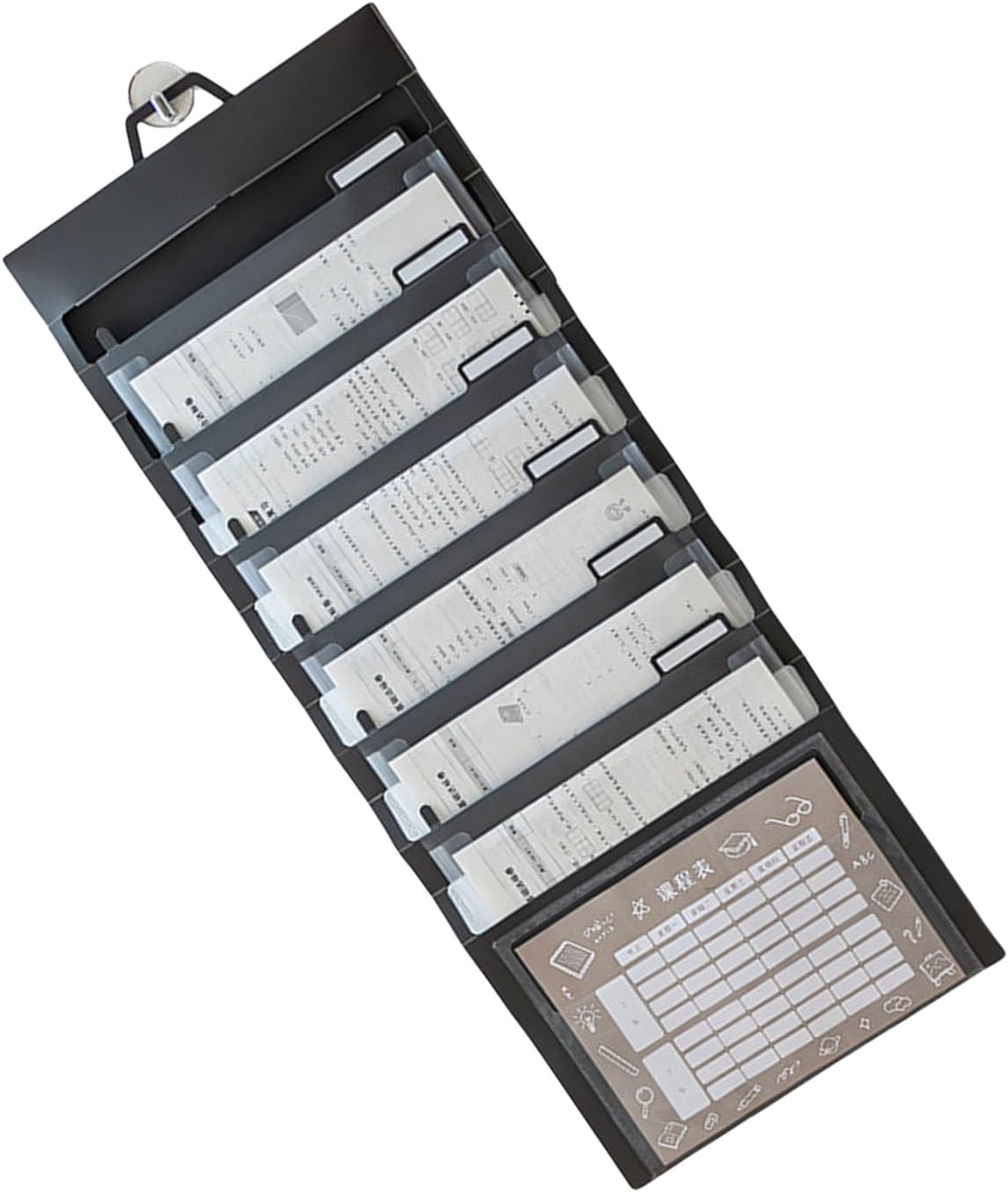 6 Pocket Wall Hanging File Folder Expanding Document Organizers with ...