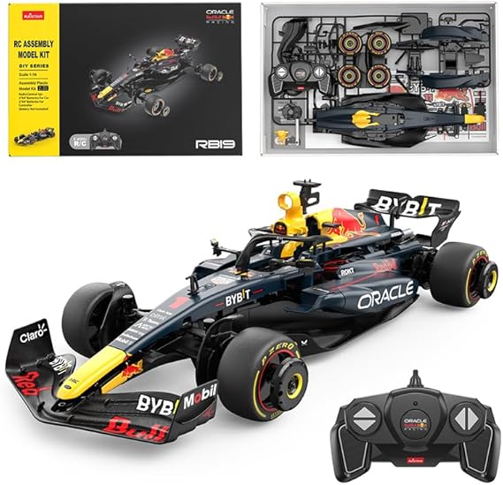 Amazon.com: RASTAR 92600 1/16 Red Bull RB19 F1 RC Car Building Kits ...