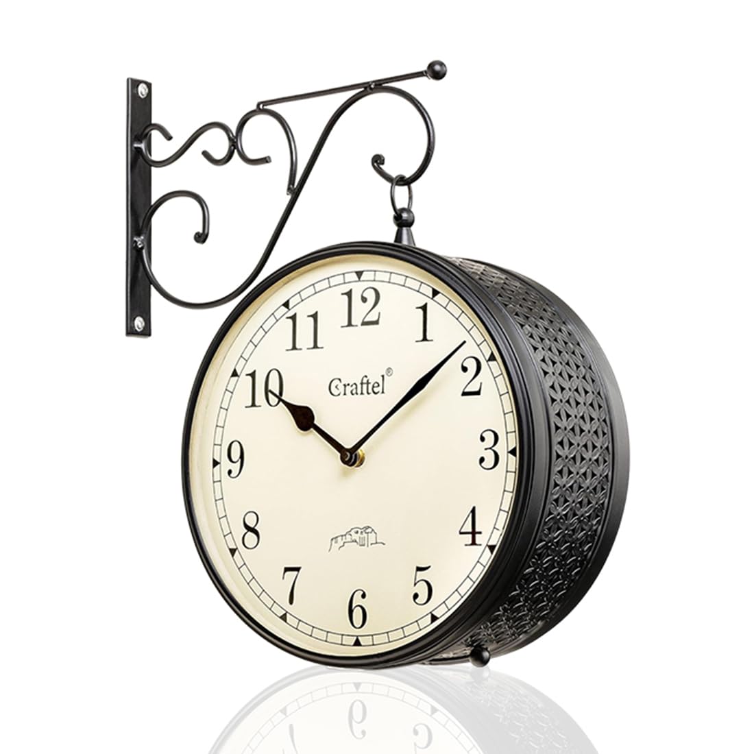 Buy CRAFTEL Metal Analog Double Sided Vintage Station Wall Clock (Dial ...