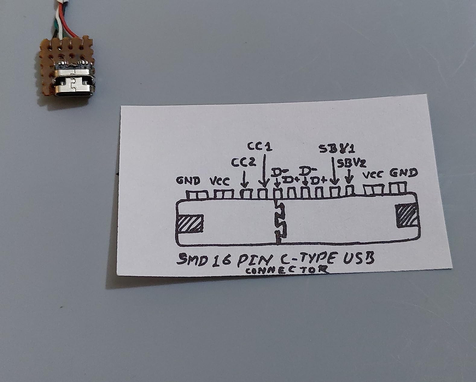 16 Pin C Type USB Connector - SMD Package - Pack Of 2 : Amazon.in ...
