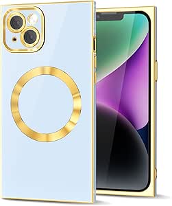 Amazon.com: Svanove for iPhone 13/14 Case Magnetic Rectangle quare Edge, Compatible with Magsafe ...