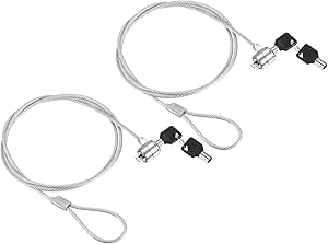 PATIKIL Laptop Cable Lock 4 Ft Security Cable, 2Pack Hardware Anti ...