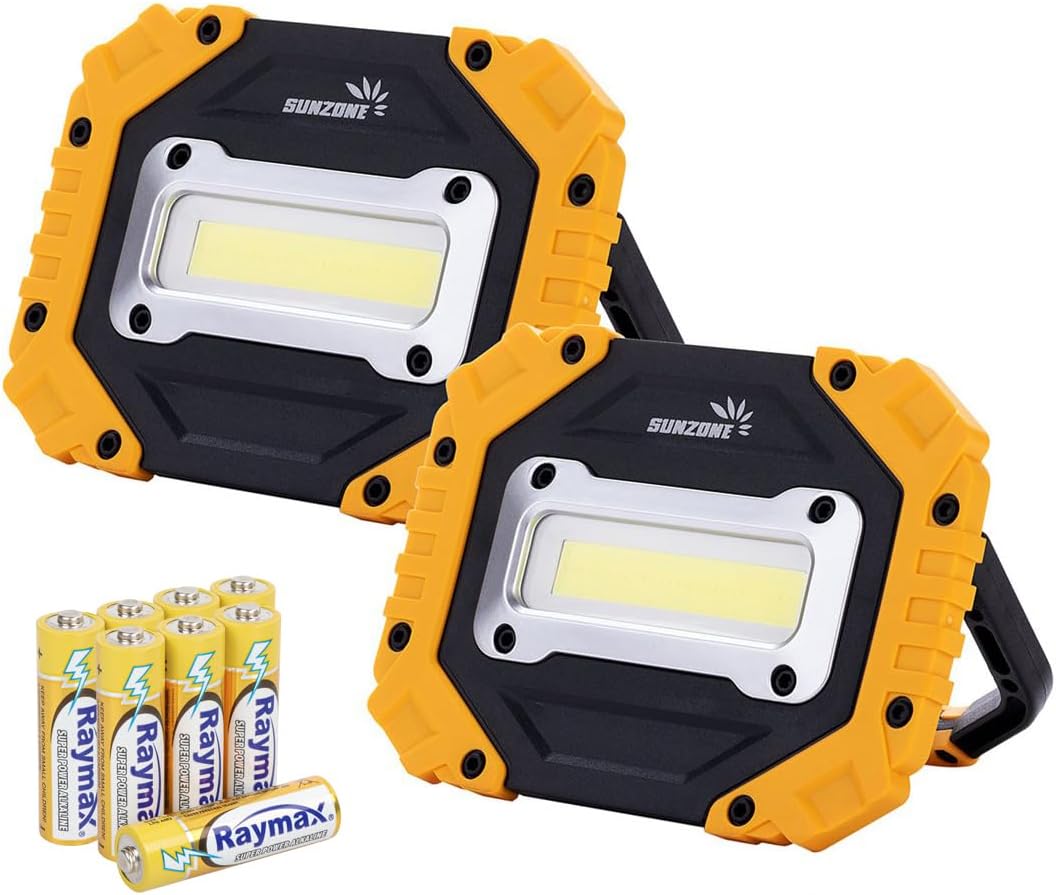 Ontel Ultra Bright Portable LED Work Light, 500 Lumens, Battery Powered ...