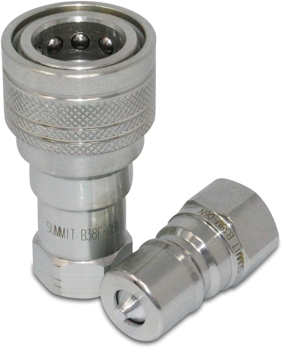 Amazon.com: Flat Face Hydraulic Quick Connect Coupler Set, 1/2″ SAE (3/ ...