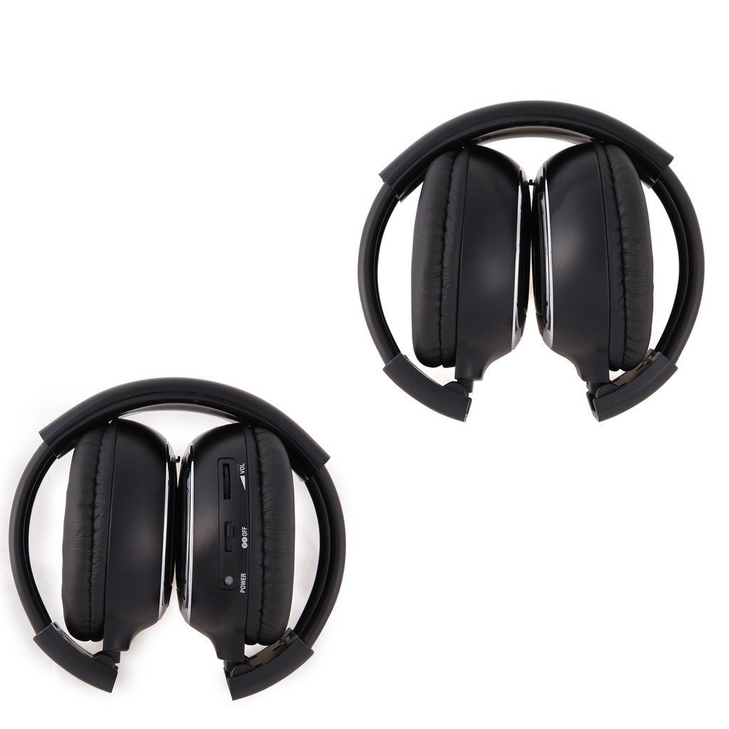 Amazon.com: EinCar 2 Pack of Two Channel Folding Headset, in Car Kids ...