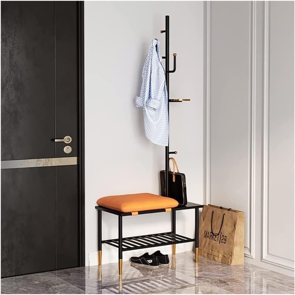 Amazon.com: Coat Tree Coat Stand Hall Tree Coat Rack Shoe Bench Hall ...