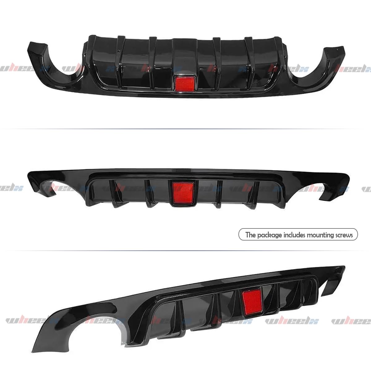 Infinity Q50 Accessories Gloss Black Rear Diffuser With LED Brake Light ...