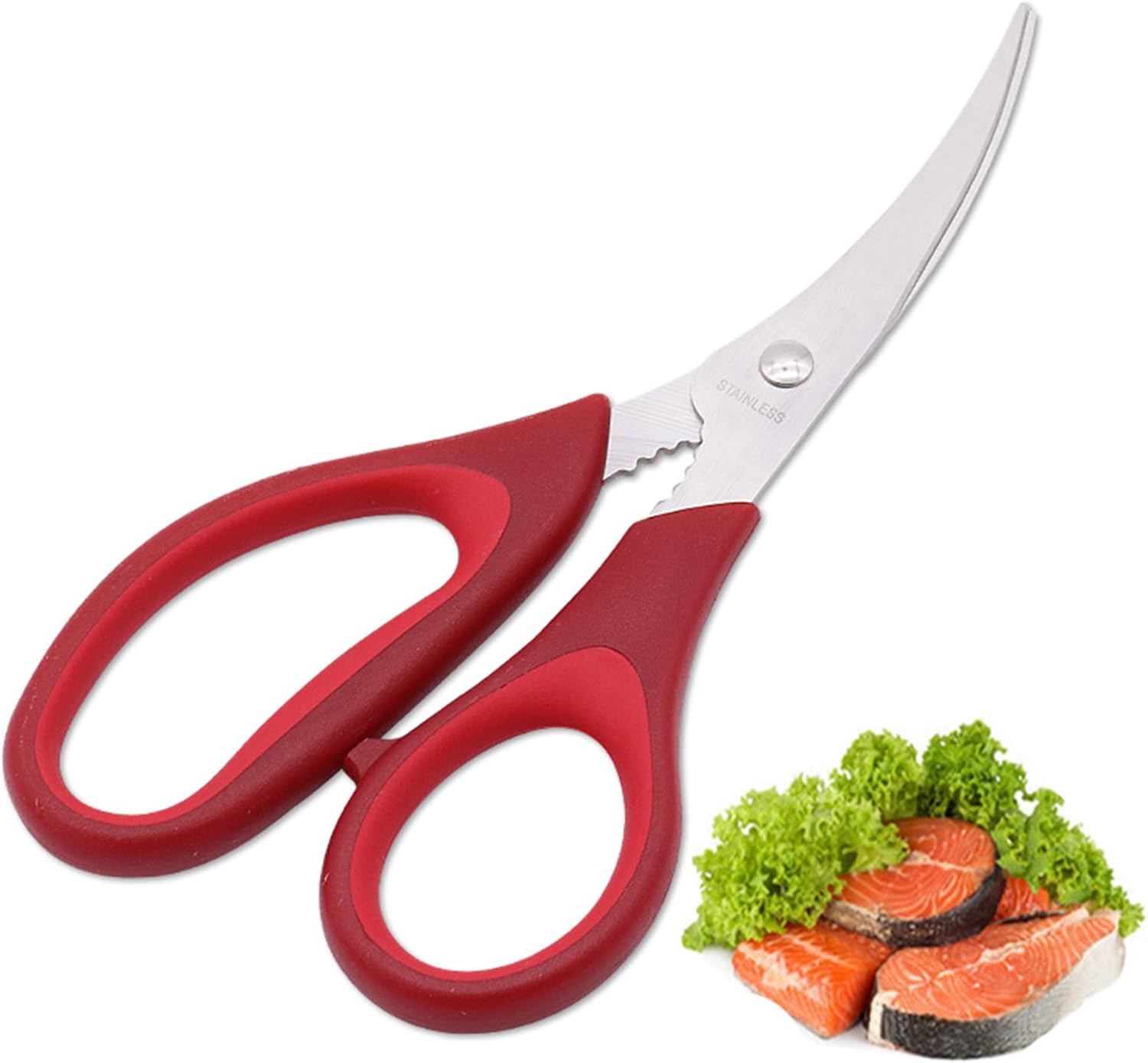 MINGZE Seafood Scissors Fish Scissors, Seafood Lobster Shrimp Crab ...