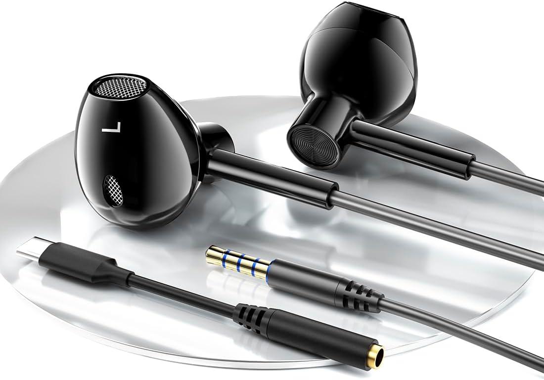 Amazon.com: BACKWIN Wired Earbuds with mic,Heavy Bass Wire Headphones ...