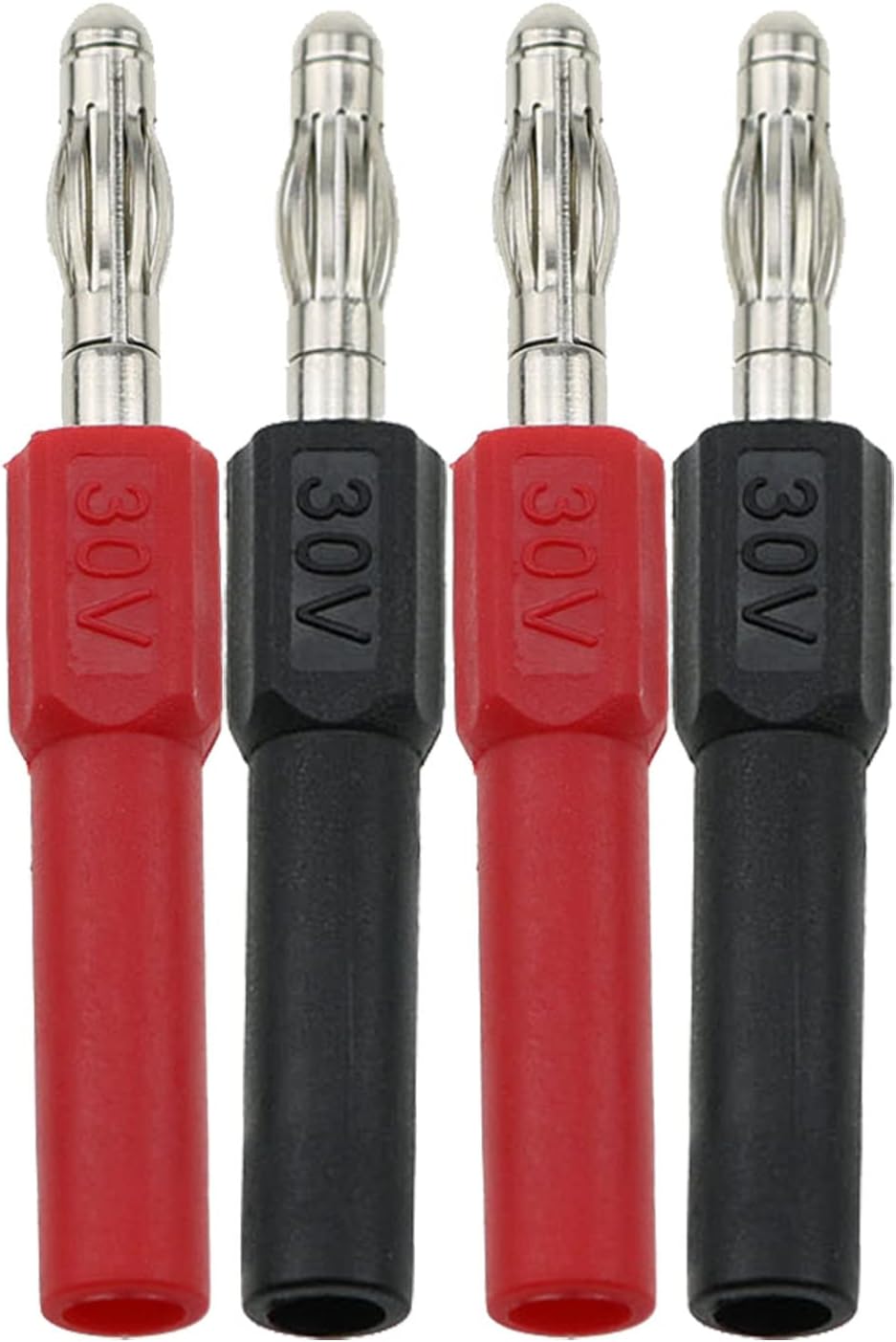Amazon.com: 4mm Banana Socket ZZHXSM 4PCS Black and Red 4mm Male to ...