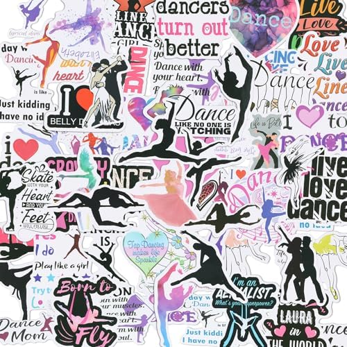 64pcs Dance Stickers, Dancer Decals for Cars Laptop Water Bottle Wall ...