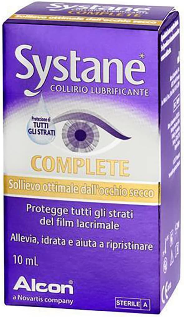 Systane Complete Collirio Lubrificante per l'Occhio Secco, 10 ml ...