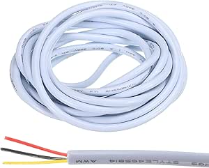 Amazon.co.jp: uxcell 22AWG電線 3導体 UL2464 LED電源照明ケーブル 錫メッキ銅 3 M 低電圧 PVCケース 柔軟な延長コード ホワイト LEDストリップ ...