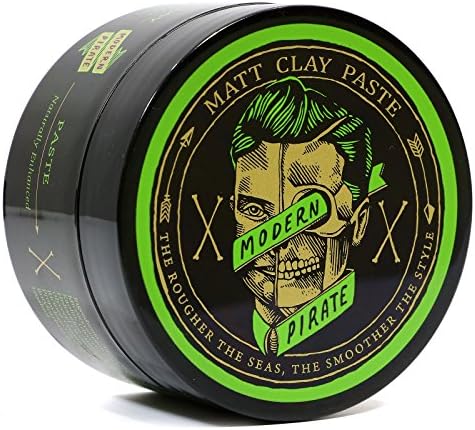 Amazon.com: MODERN PIRATE Medium Hold Matte Clay Paste Hair Pomade 3.2 ...