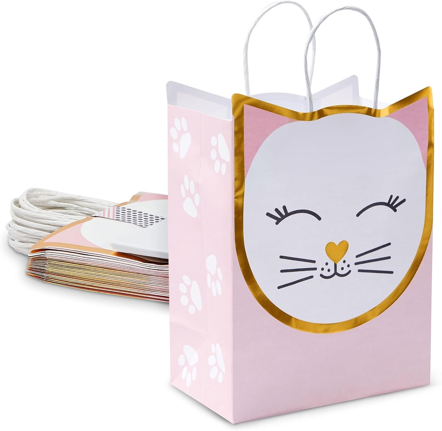 Sparkle and Bash Cat Gift Bags for Birthday Party Favors - 8 x 10 x 4.7 ...