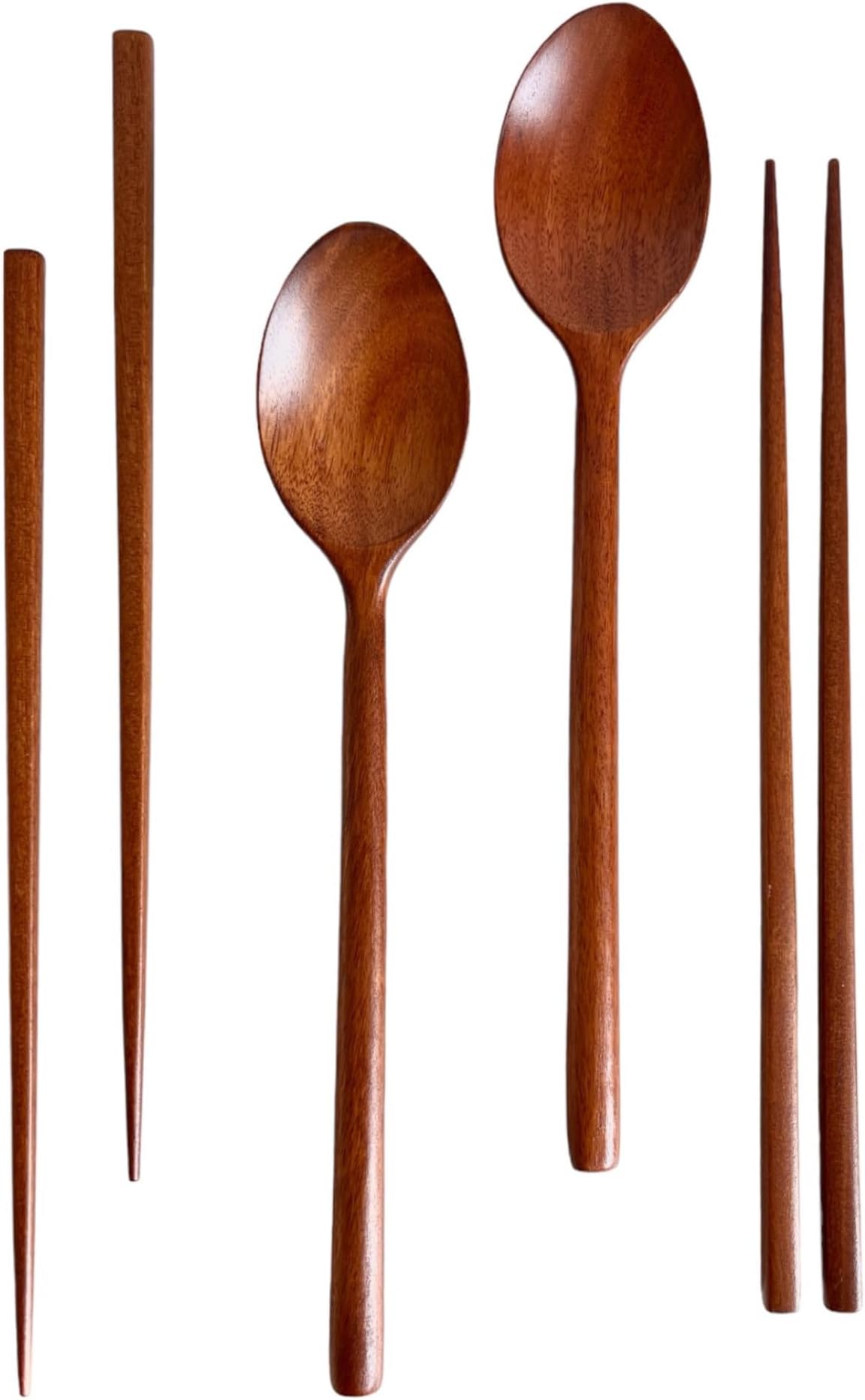 Amazon.com: 5 Set of Spoons and Chopsticks Handmade Cutlery Tableware ...