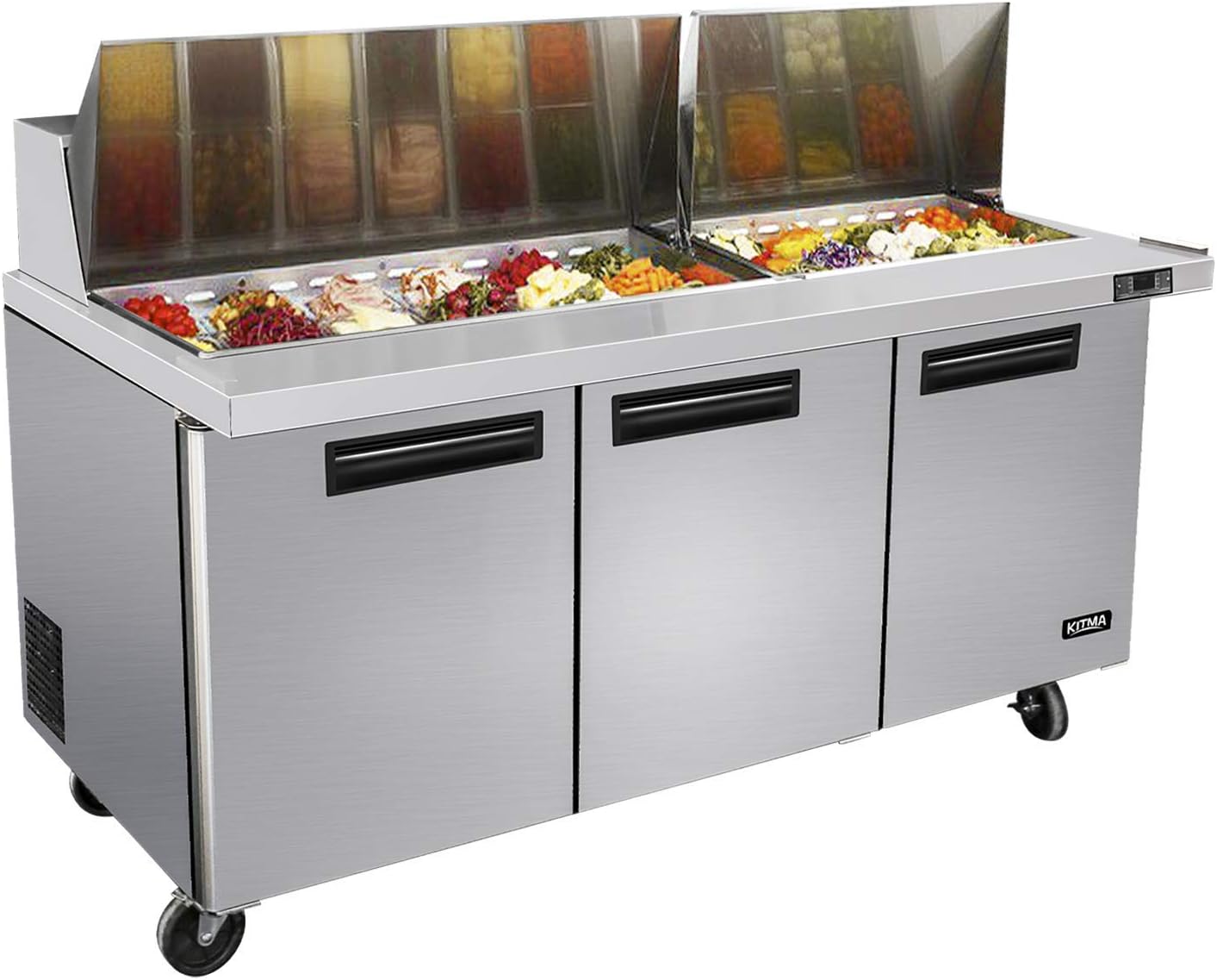 Amazon.com: 3 Door Mega Top Sandwich Salad Prep Table Refrigerator ...