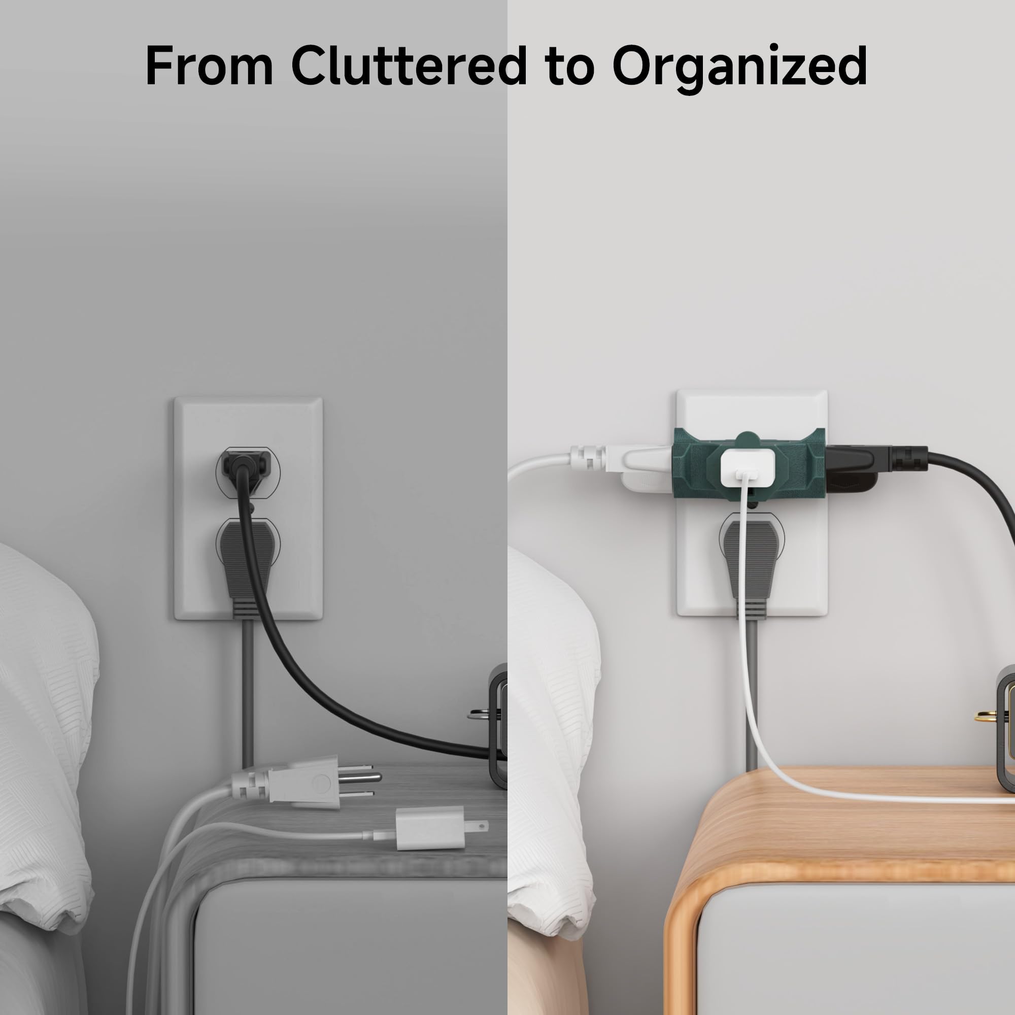 Snapklik.com : UL Listed Cable Matters 3-Pack 3 Way Plug Adapter 15A 1875W