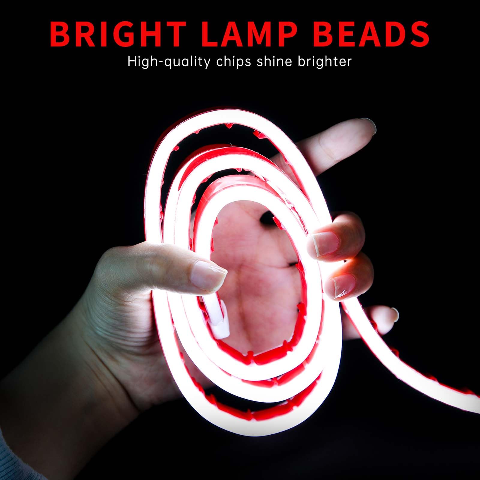 Snapklik.com : DREAMOTOR 71 Inch Car Hood LED Strip, White Exterior ...