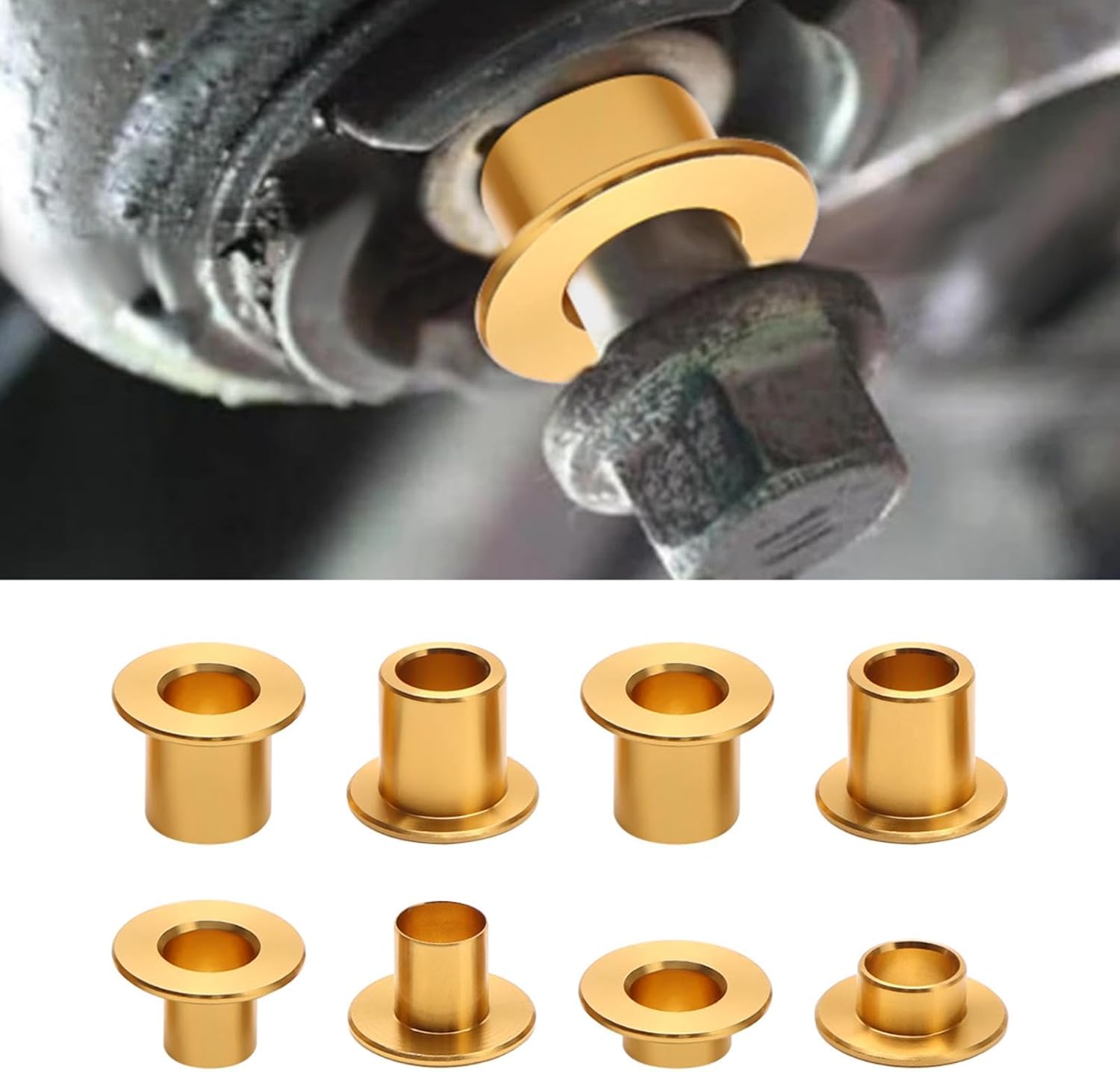 Amazon.com: JERBOR 4 Pair Aluminum Subframe Arm Collar Bushings for ...