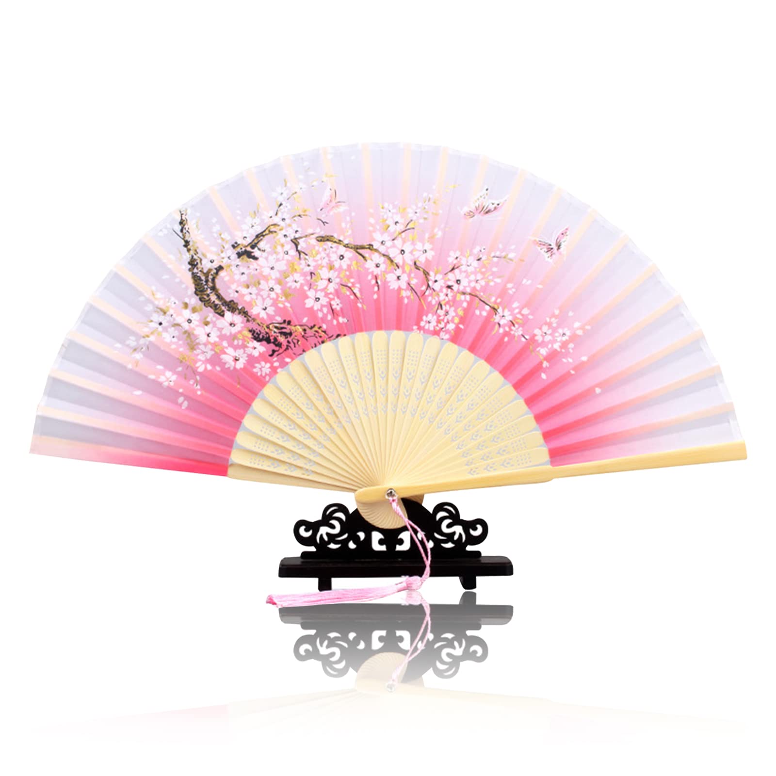 2 x Brand New 1PC Folding Hand Fan Chinese Vintage Style Handheld Fan ...