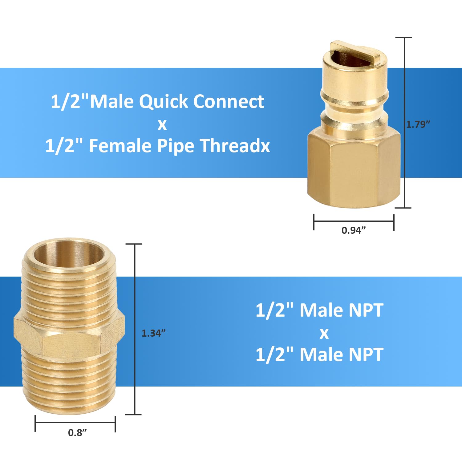 Natural Gas Line Quick Connect Fittings 3/8" Natural Gas Quick Connect